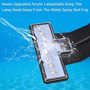 WEAVERBIRD LED Aquarium Light Three-Mode Adjustable Fish Tank Lights 5W 16 LED Planted Aquarium Light Clip Lamp 550LM for 0.24 inch Thickness 12 inch Fish Tank