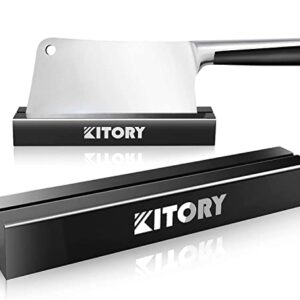 Square Cleaver Knife Block, Knife Stand/Holder especialy for Square Cleaver Knife Display or Exhibition - Elegant Black Acrylic, From Kitory