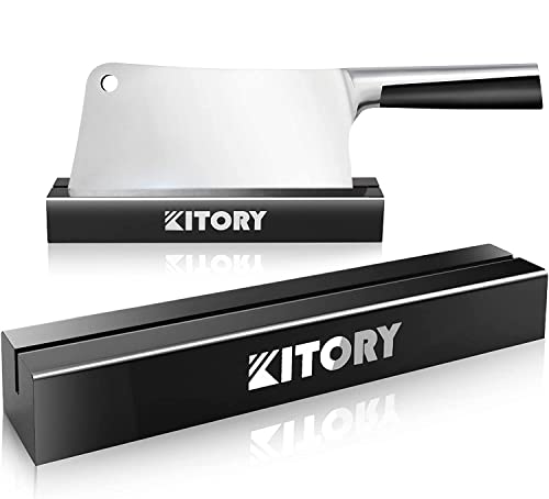 Square Cleaver Knife Block, Knife Stand/Holder especialy for Square Cleaver Knife Display or Exhibition - Elegant Black Acrylic, From Kitory