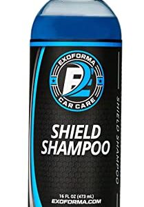 ExoForma Shield Shampoo - SiO2 Infused High Suds Car Wash Shampoo, Adds Hydrophobic Protection, Cleans And Rejuvenates Existing Coatings, Waxes Or Sealants