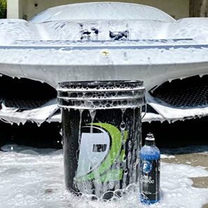 ExoForma Shield Shampoo - SiO2 Infused High Suds Car Wash Shampoo, Adds Hydrophobic Protection, Cleans And Rejuvenates Existing Coatings, Waxes Or Sealants