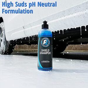 ExoForma Shield Shampoo - SiO2 Infused High Suds Car Wash Shampoo, Adds Hydrophobic Protection, Cleans And Rejuvenates Existing Coatings, Waxes Or Sealants