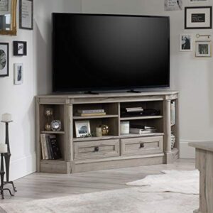 Sauder Palladia Corner Entertainment Credenza, for TVs up to 60", Split Oak Finish