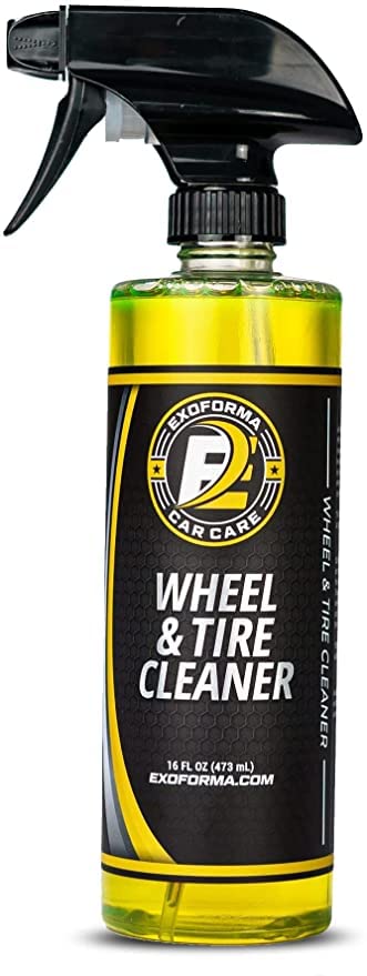 ExoForma Wheel & Tire Cleaner - Removes Built-Up Brake Dust, Dirt & Grime - Improves Dressing Performance - 2-in-1 Formula - Chosen by Pros - Spray Foaming Application - Safe on Most Wheels