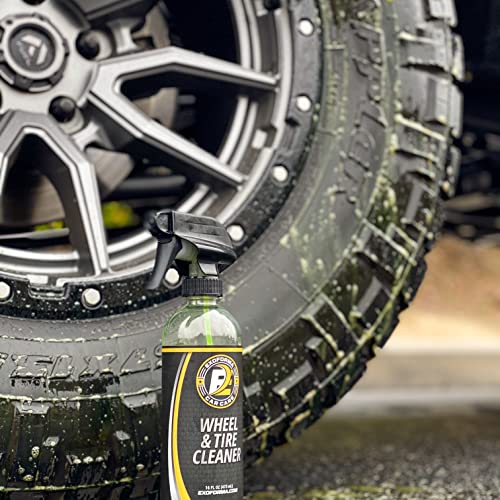 ExoForma Wheel & Tire Cleaner - Removes Built-Up Brake Dust, Dirt & Grime - Improves Dressing Performance - 2-in-1 Formula - Chosen by Pros - Spray Foaming Application - Safe on Most Wheels