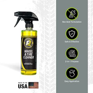 ExoForma Wheel & Tire Cleaner - Removes Built-Up Brake Dust, Dirt & Grime - Improves Dressing Performance - 2-in-1 Formula - Chosen by Pros - Spray Foaming Application - Safe on Most Wheels