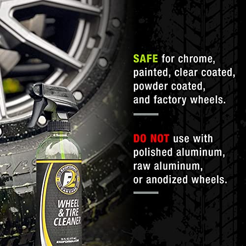 ExoForma Wheel & Tire Cleaner - Removes Built-Up Brake Dust, Dirt & Grime - Improves Dressing Performance - 2-in-1 Formula - Chosen by Pros - Spray Foaming Application - Safe on Most Wheels