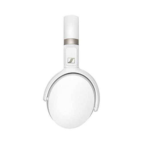 Sennheiser HD 450BT Bluetooth 5.0 Wireless Headphone with Active Noise Cancellation - 30-Hour Battery Life, USB-C Fast Charging, Virtual Assistant Button, Foldable - White (Renewed)