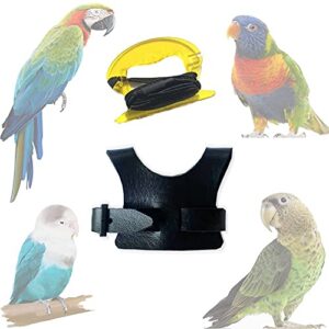 Bird Harness-Parrot Flight Belt Vest Adjustable Bird Leash Parrot Pet is an Outdoor Flight Training Rope for Small and Medium-Sized Birds (M, Yellow)