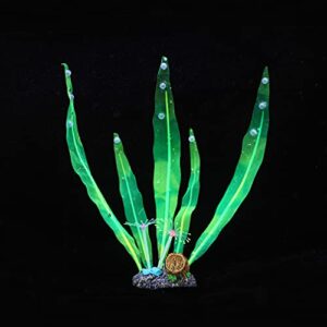 Mogoko 4 Pack Glowing Fish Tank Decorations, Silicon Glow Aquarium Plants Ornaments Kit for Decor