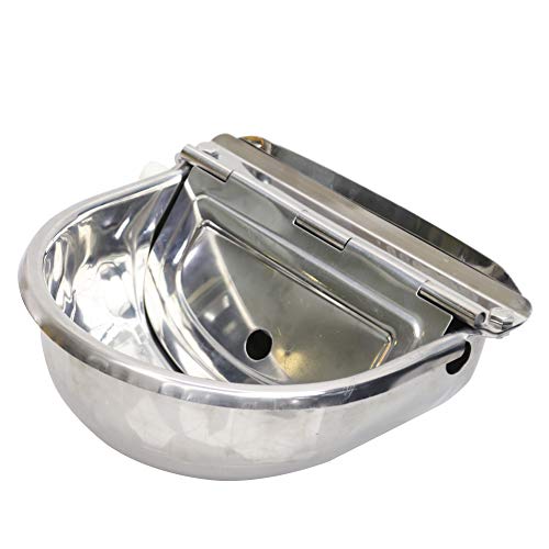 MODUODUO Automatic Water Trough Dog Feeder Bowl with Float for Cattle Horse Goat Sheep Animals Stainless Pet Livestock Tool