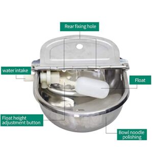 MODUODUO Automatic Water Trough Dog Feeder Bowl with Float for Cattle Horse Goat Sheep Animals Stainless Pet Livestock Tool