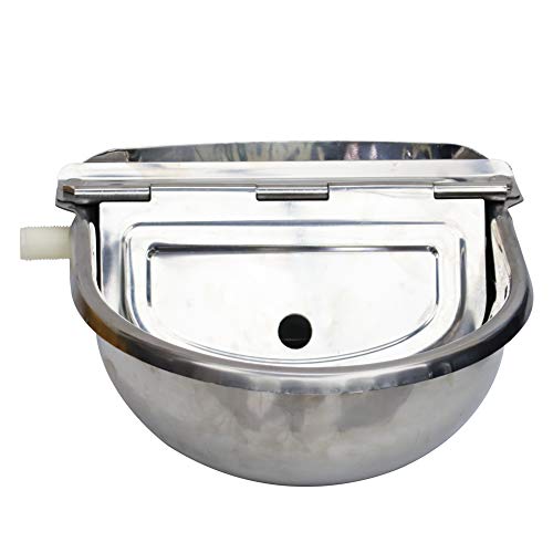 MODUODUO Automatic Water Trough Dog Feeder Bowl with Float for Cattle Horse Goat Sheep Animals Stainless Pet Livestock Tool