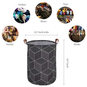 Large Laundry Basket, Baby Laundry Basket, Waterproof Laundry Hamper, Foldable Clothes Hamper, Collapsible Laundry Baskets. Teen Hamper, Perfect for Dirty Clothes and Toys. (Black diamond)