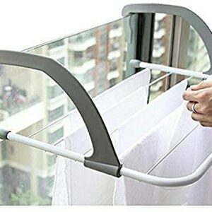 ZyHMW Clothes Airer 1PC Folding Adjustable Drying Rack Clothes Outdoor Pole Airer Balcony Telescopic，Folding Airer (Size : 50x28cm) (Size : 55x34cm)