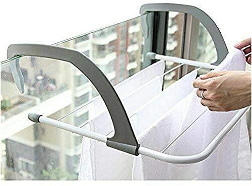 ZyHMW Clothes Airer 1PC Folding Adjustable Drying Rack Clothes Outdoor Pole Airer Balcony Telescopic，Folding Airer (Size : 50x28cm) (Size : 55x34cm)