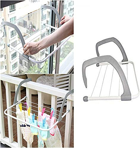 ZyHMW Clothes Airer 1PC Folding Adjustable Drying Rack Clothes Outdoor Pole Airer Balcony Telescopic，Folding Airer (Size : 50x28cm) (Size : 55x34cm)