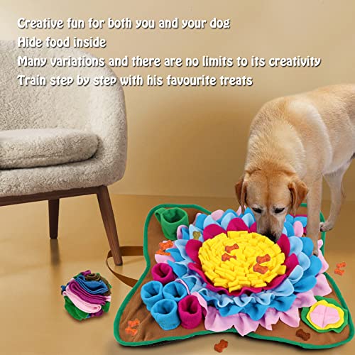 TWOPER Pet Snuffle Mat for Dogs Sniffle Interactive Treat Game for Boredom Anxiety Relief Dog Feeding Mat Enrichment Dog Puzzles for Smart Dogs Encourages Natural Foraging Skills & Mental Stimulation