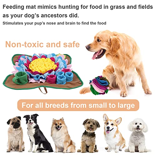 TWOPER Pet Snuffle Mat for Dogs Sniffle Interactive Treat Game for Boredom Anxiety Relief Dog Feeding Mat Enrichment Dog Puzzles for Smart Dogs Encourages Natural Foraging Skills & Mental Stimulation