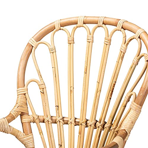 Baxton Studio Sheraton Natural Finished Rattan Armchair