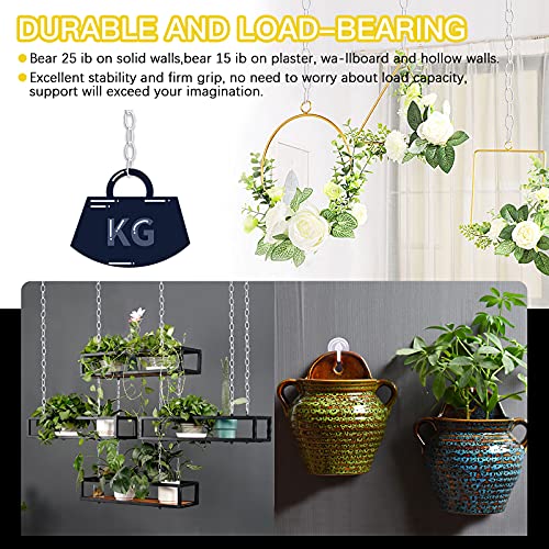 Mardatt 6 Sets White Ceiling Hanging Hook with Chains Swag Hook Kit, 1.5 Inch Swag Hooks with Hardware and 36 Inch Extension Chains for Hanging Plants Lanterns Baskets Indoor or Outdoor