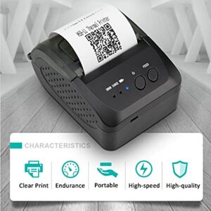 Bluetooth Receipt Printer, 58mm Mini Portable Personal Bill Printer Wireless,Mobile Thermal POS Printer for Small Business, Supports Android/Windows, Not for Square iOS Tablets