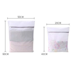 everd1487HH Thicken Fine Mesh Net Washing Bag Laundry Bag Clothes Bra Underwear Washing Zipper Pouch White-Small Small