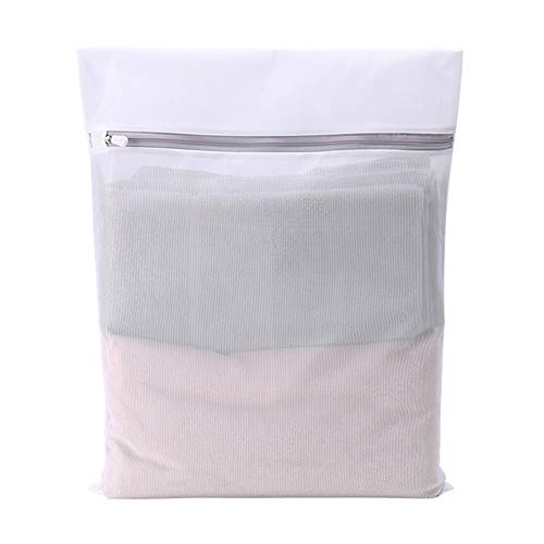 everd1487HH Thicken Fine Mesh Net Washing Bag Laundry Bag Clothes Bra Underwear Washing Zipper Pouch White-Small Small