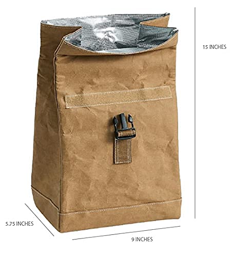 Roll Down Lunch Tote Bag (Brown)