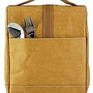 Roll Down Lunch Tote Bag (Brown)