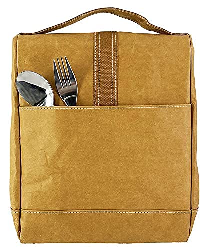 Roll Down Lunch Tote Bag (Brown)