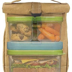 Roll Down Lunch Tote Bag (Brown)