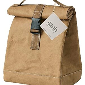 Roll Down Lunch Tote Bag (Brown)