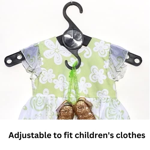 Wing Smart Hanger, Fits Adult & Kid Clothes Sizes, Space Saving & Multi Hanging, 10 Pack Black