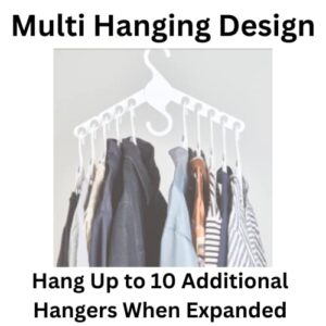 Wing Smart Hanger, Fits Adult & Kid Clothes Sizes, Space Saving & Multi Hanging, 10 Pack Black