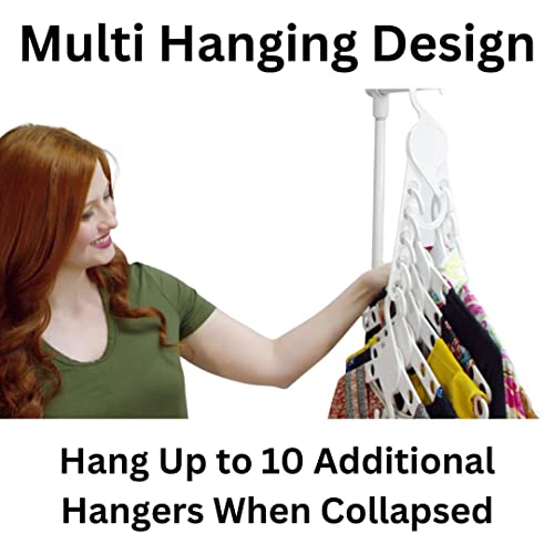 Wing Smart Hanger, Fits Adult & Kid Clothes Sizes, Space Saving & Multi Hanging, 10 Pack Black