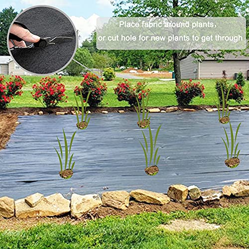 Inslat 5oz Weed Barrier Landscape Fabric Heavy Duty, 1.4 X 100 Ft Pro Ground Cover Garden Lawn Fabric Weed Cloth Control Block Mat for Flower Bed Vegetable Black