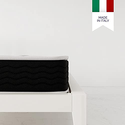 Signature Sleep Italian Made Vitality 8" Independently Encased Coil with Charcoal Infused Memory Foam Hybrid Mattress, Full Size