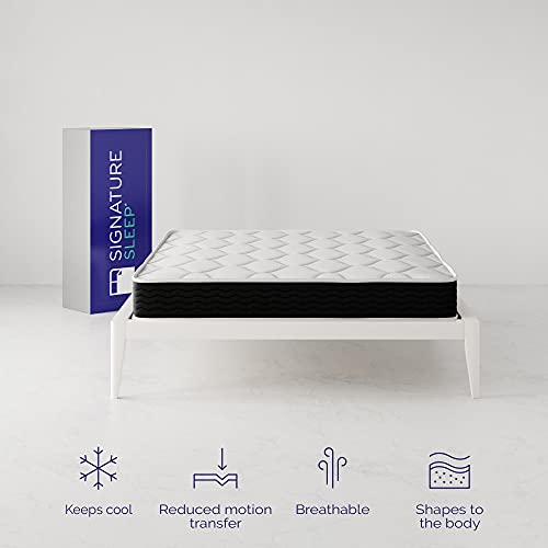 Signature Sleep Italian Made Vitality 8" Independently Encased Coil with Charcoal Infused Memory Foam Hybrid Mattress, Full Size