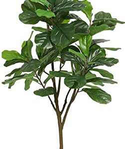 VIAGDO Artificial Fiddle Leaf Fig Tree 6ft Tall 86 Decorative Faux Fiddle Leaves Fake Fig Silk Tree in Pot Artificial Tree for Home Office Living Room Bathroom Corner Decor Indoor