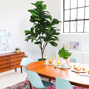 VIAGDO Artificial Fiddle Leaf Fig Tree 6ft Tall 86 Decorative Faux Fiddle Leaves Fake Fig Silk Tree in Pot Artificial Tree for Home Office Living Room Bathroom Corner Decor Indoor