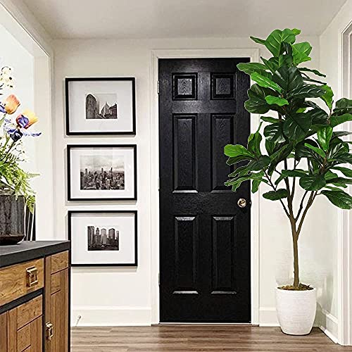 VIAGDO Artificial Fiddle Leaf Fig Tree 6ft Tall 86 Decorative Faux Fiddle Leaves Fake Fig Silk Tree in Pot Artificial Tree for Home Office Living Room Bathroom Corner Decor Indoor