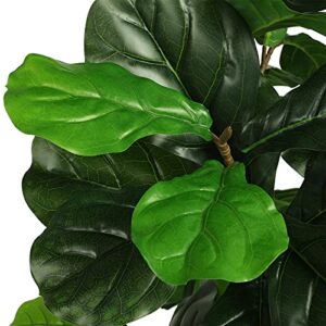 VIAGDO Artificial Fiddle Leaf Fig Tree 6ft Tall 86 Decorative Faux Fiddle Leaves Fake Fig Silk Tree in Pot Artificial Tree for Home Office Living Room Bathroom Corner Decor Indoor