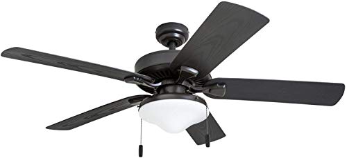 Honeywell Ceiling Fans Belmar 52 Inch Indoor Outdoor LED Light, Damp Rated, Five Blade, Bronze, 50512-01