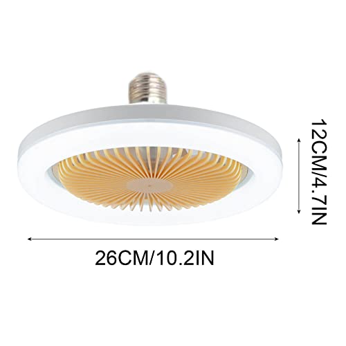 Teocary Fan Light, Ceiling Fans with Lights and Remote Ceiling Fan with Lights, Enclosed Low Profile Fan Light, Hidden Electric Fan Delier with Remote Control Modern Household Ceiling Fan with Light