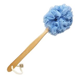 rasdder loofah on a stick, loofah back scrubber for shower, bath sponge with handle, pe soft mesh luffas, exfoliating luffa for men and women