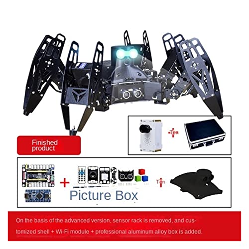 Spider Robot Six-Legged Robot Kit, Secondary Development Kit Bracket Graphical Programming Spider Bionic Gifts Coding Robotics ( Color : Profession Finished )