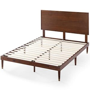 ZINUS Raymond Wood Platform Bed Frame with Adjustable Wood Headboard / Solid Wood Foundation / Wood Slat Support / No Box Spring Needed / Easy Assembly, Queen