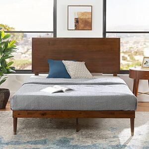 ZINUS Raymond Wood Platform Bed Frame with Adjustable Wood Headboard / Solid Wood Foundation / Wood Slat Support / No Box Spring Needed / Easy Assembly, Queen