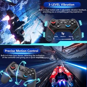 CuleedTec Wireless Switch Controller, Switch Pro Controller Compatible with Nintendo Switch/Lite/OLED, Switch Remote Gamepad with 6-Axis Gyro, Dual Motors, Wake-up and Turbo Function - 2023 New Version